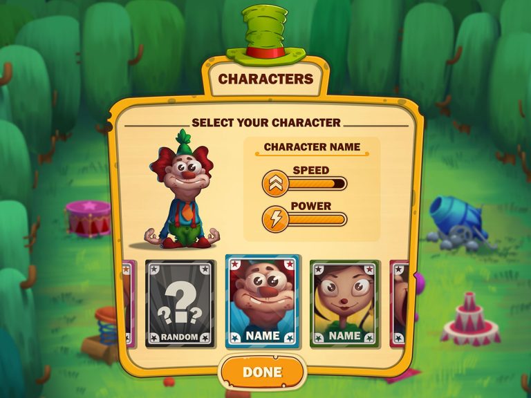Select-Characters-UX-UI-Game - Pixune