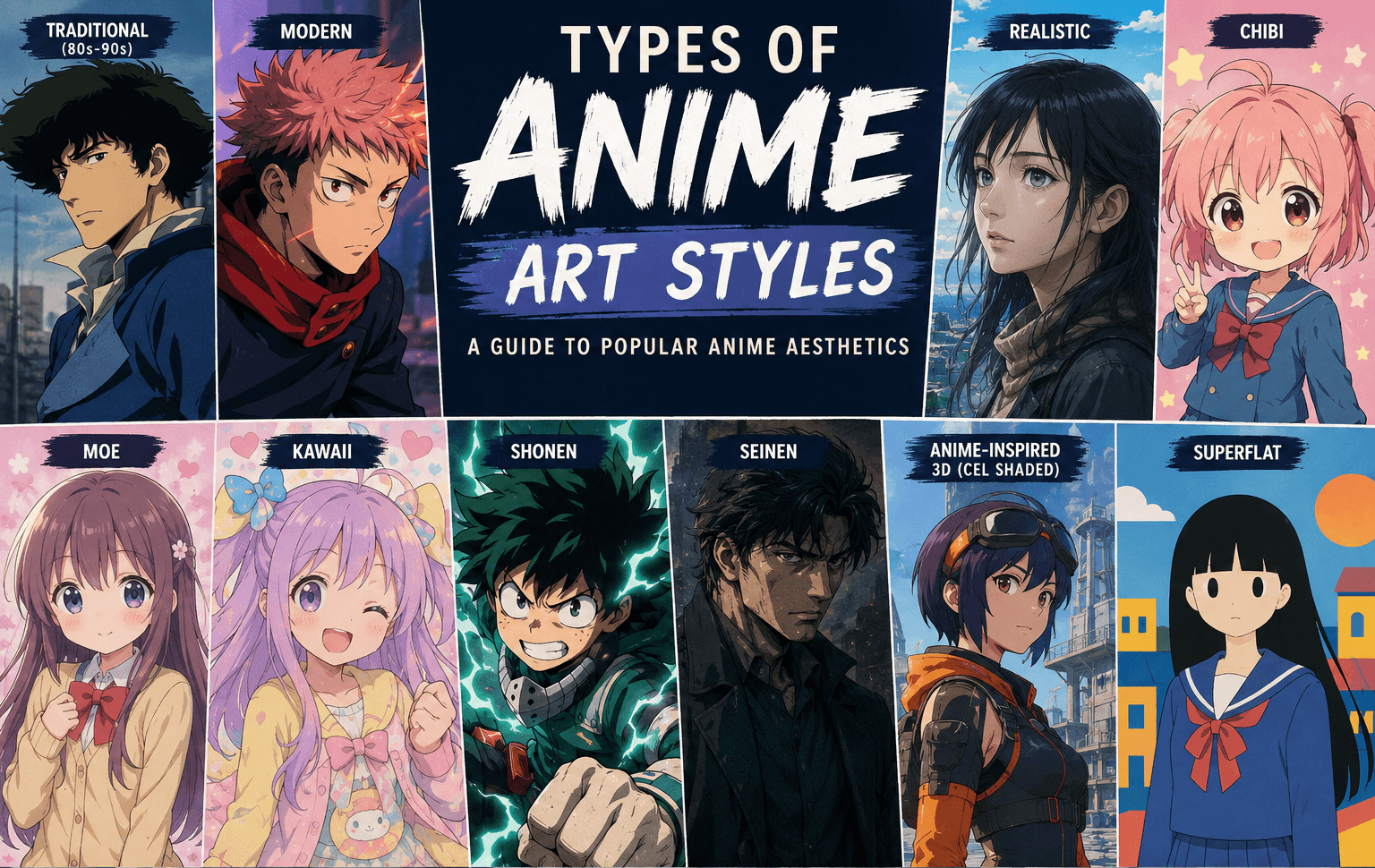 Types of Anime Art Styles: Complete Guide & Examples